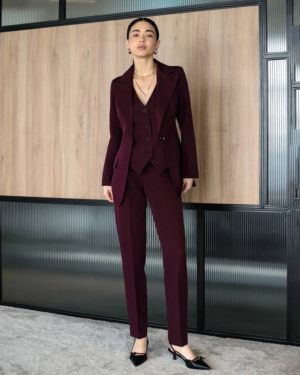 Burgundy Womens Suit, Women Prom Suit, Three Piece Womens Suits - Etsy