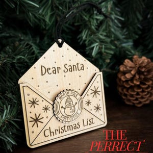 Personalized Letter to Santa Ornament Customized Christmas Ornament Kid ...
