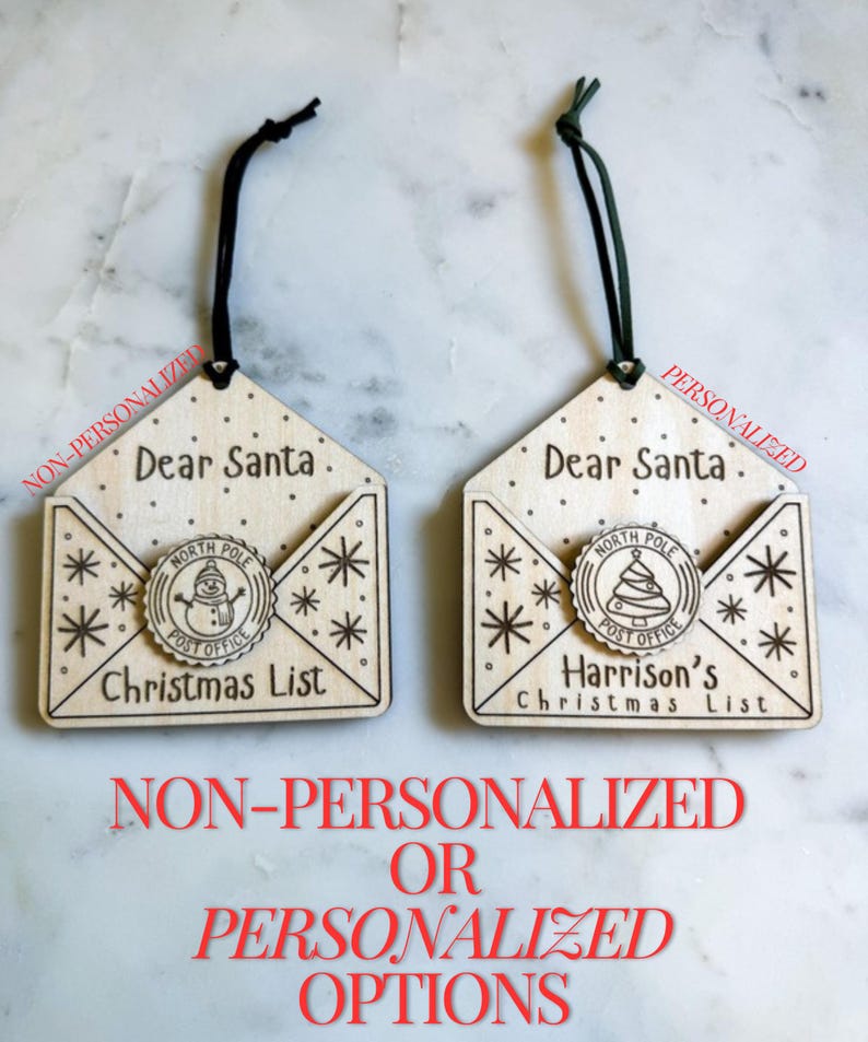 Personalized Letter to Santa Ornament Customized Christmas Ornament Kid ...