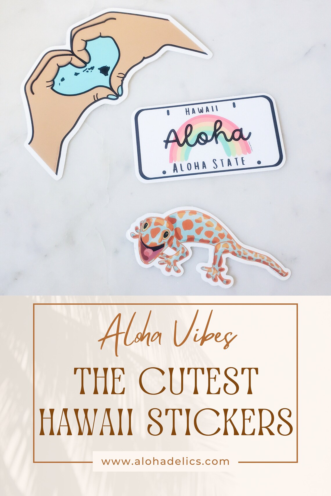 Hawaiian Islands Sticker Water Proof Vinyl Decal for Water Bottle ...