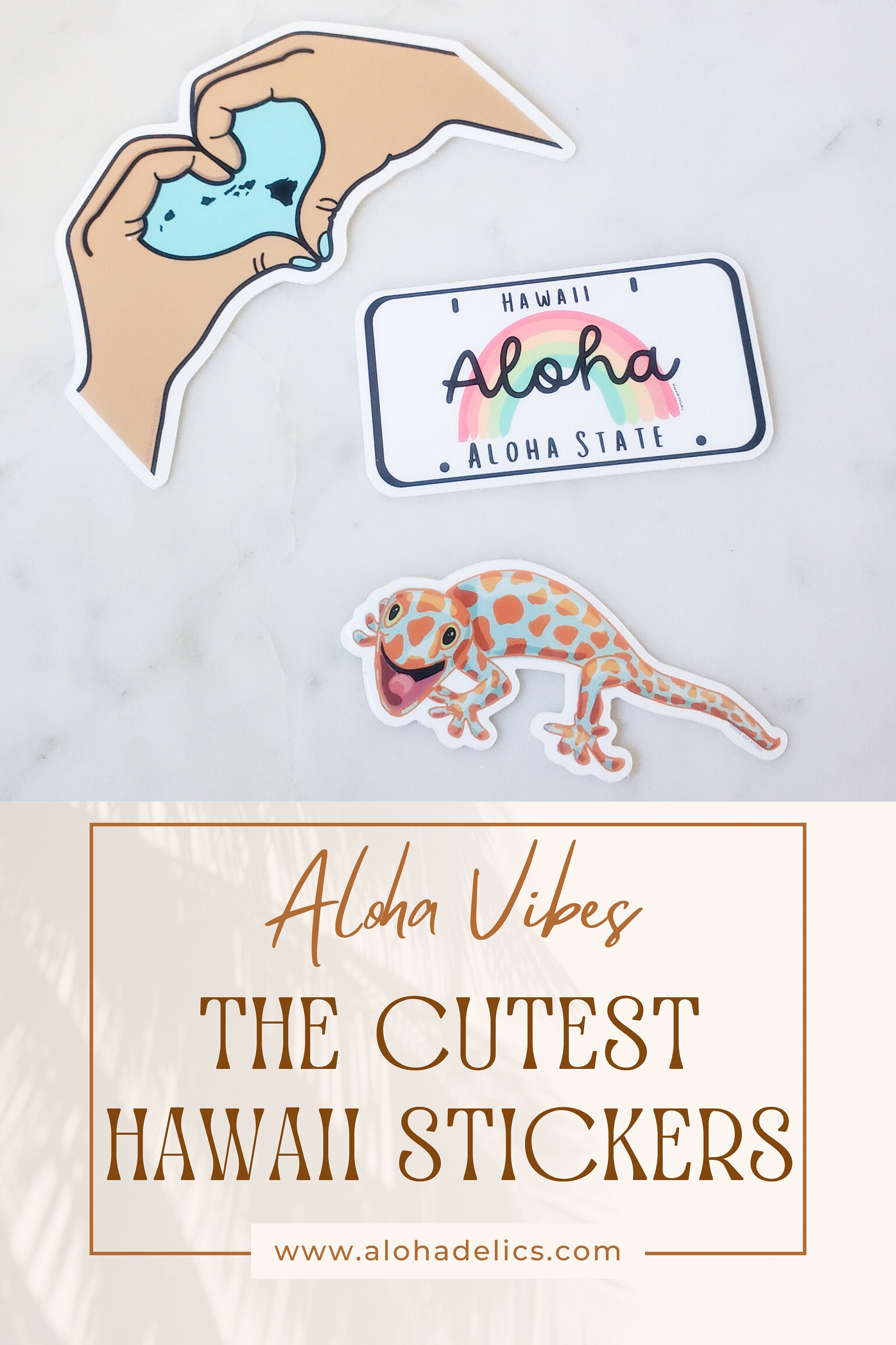 Hawaiian Islands Sticker Water Proof Vinyl Decal for Water Bottle ...