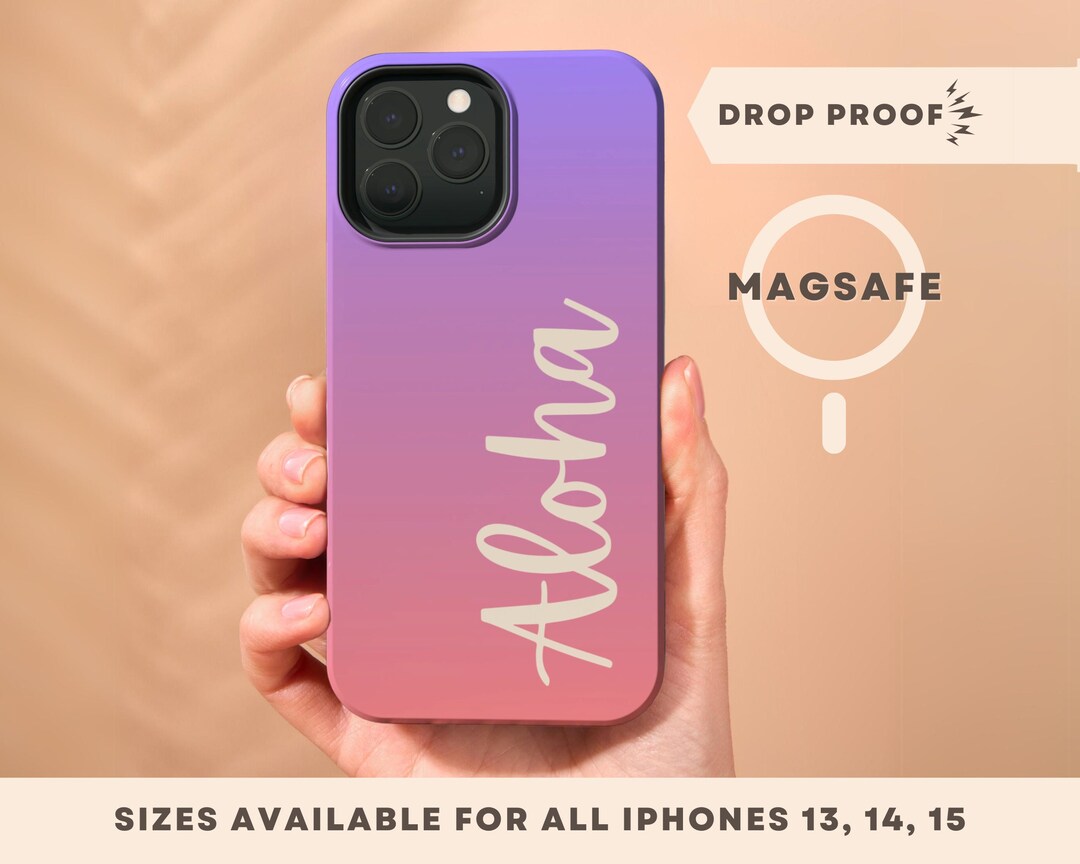 Aloha iPhone 15 Case for Beach Lover Gift for Surfer Protective Phone ...