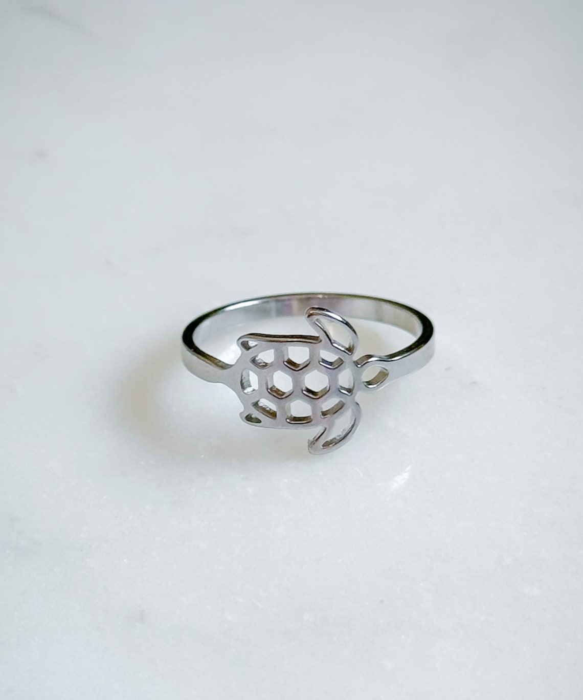 Hawaii Ring Turtle Ring 18K Gold Tropical Ring Stainless Steel Ring for ...