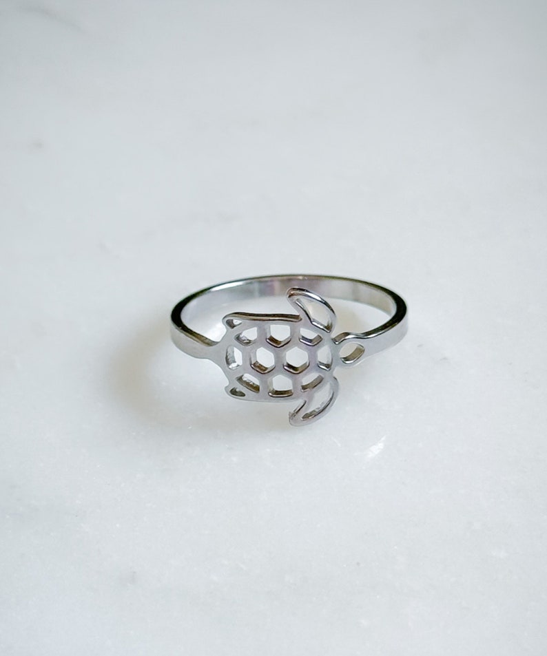 Hawaii Ring Turtle Ring 18K Gold Tropical Ring Stainless Steel Ring for ...