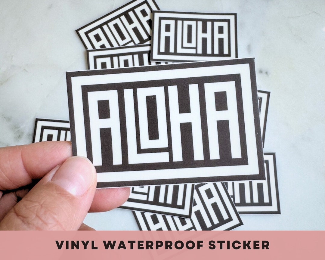 Waterproof Sticker Aloha Vinyl Sticker for Water Bottle Hawaii Sticker ...