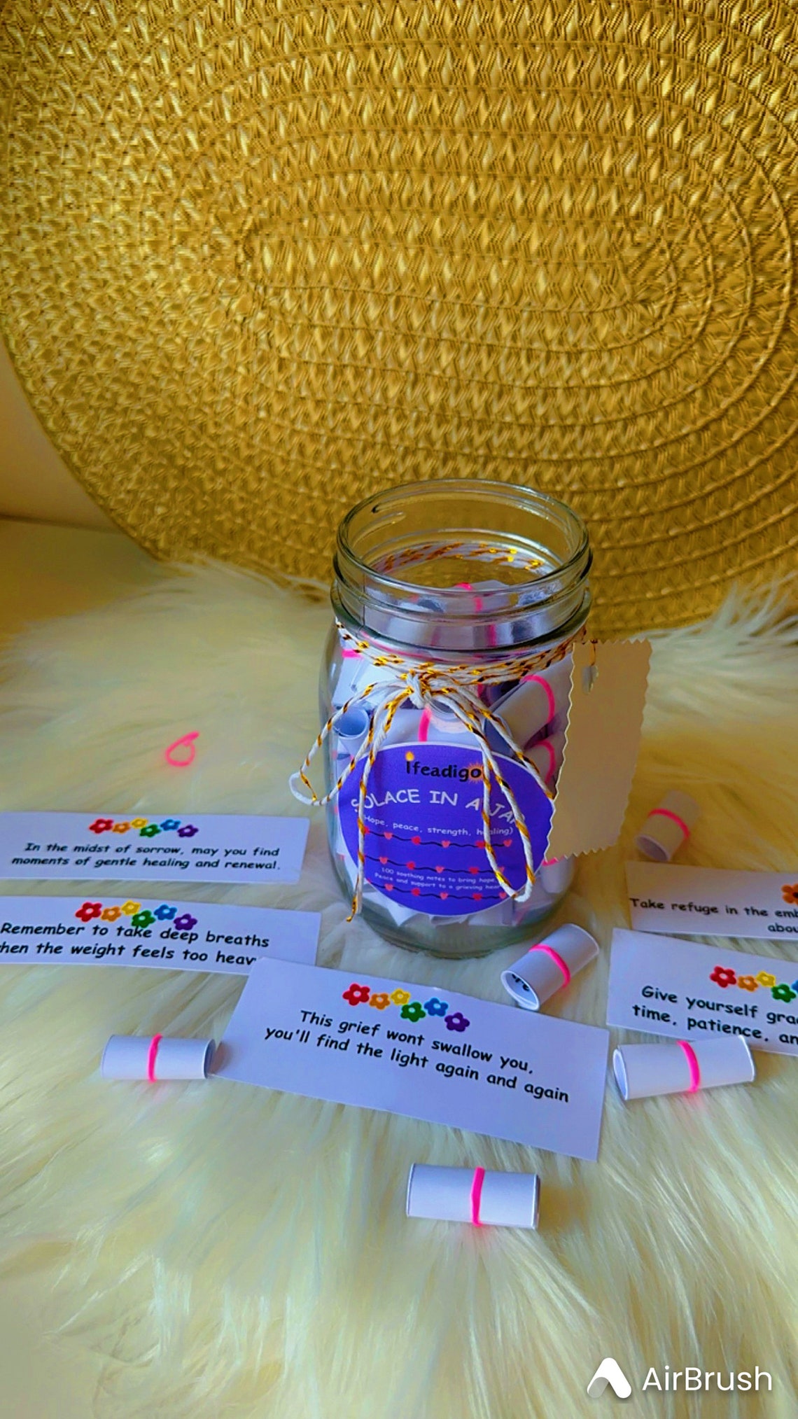 Solace in a Jar: Grief & Healing Gift, 100 Soothing Notes - Etsy