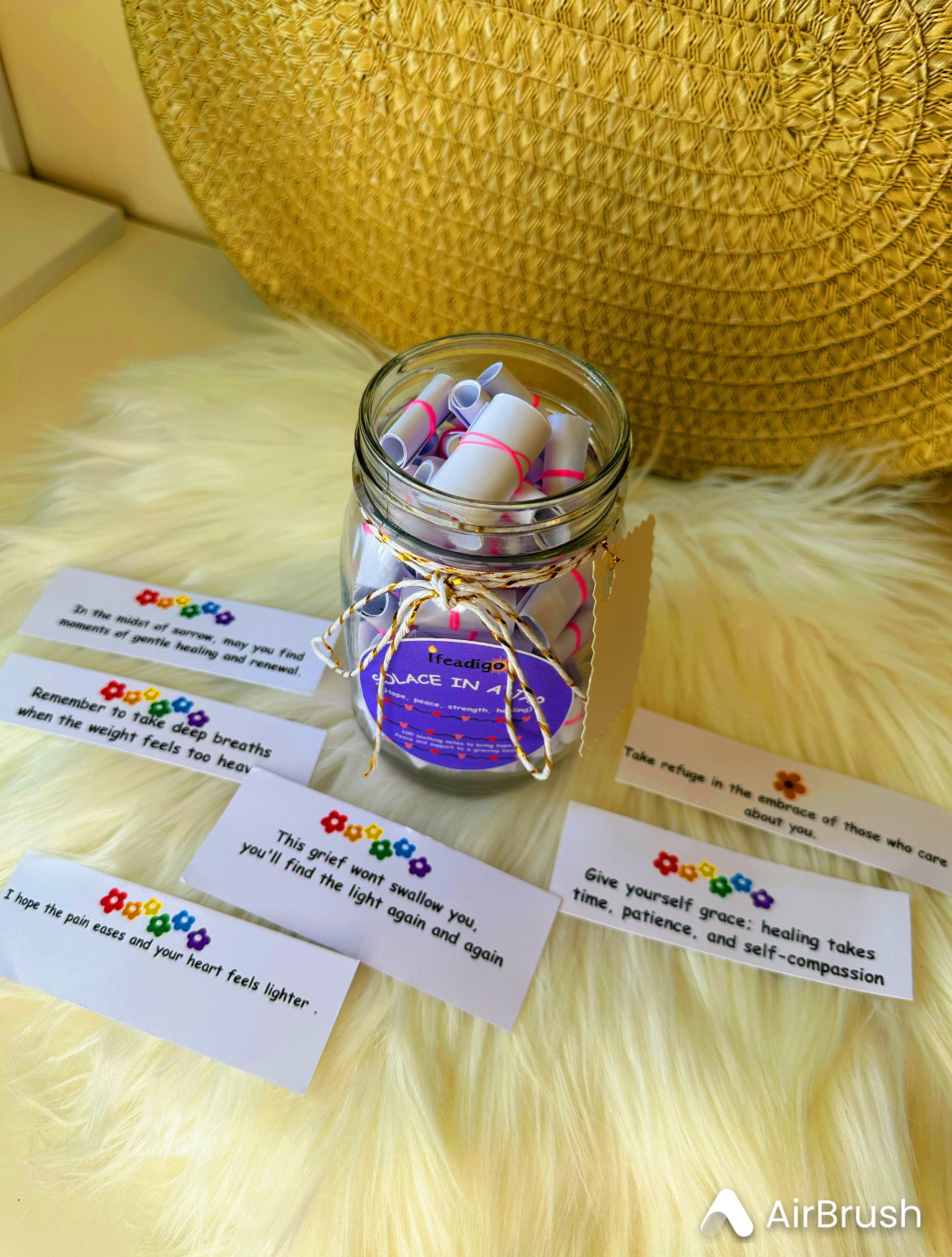 Solace in a Jar: Grief & Healing Gift, 100 Soothing Notes - Etsy