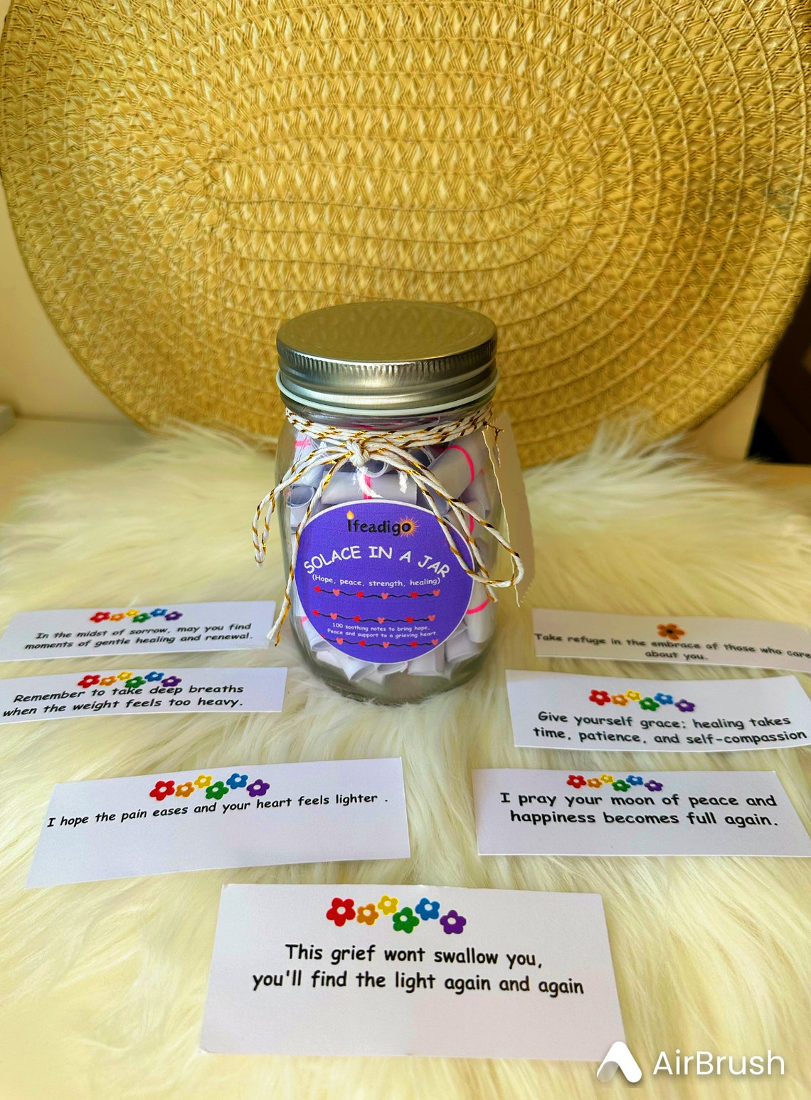 Solace in a Jar: Grief & Healing Gift, 100 Soothing Notes - Etsy