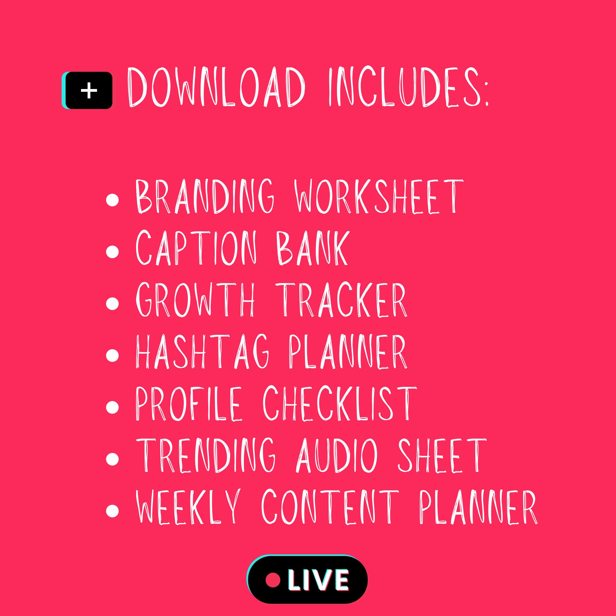 Tik Tok Planner Social Media Platform Planner Content Planner - Etsy