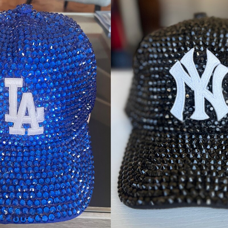 Rhinestone Baseball Cap - Etsy