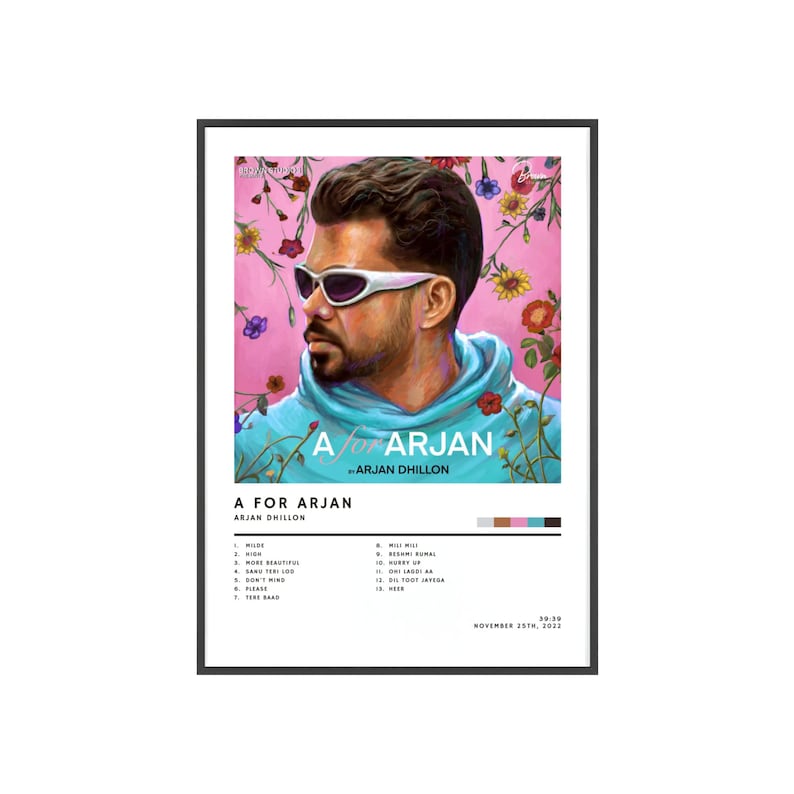 Arjan Dhillon - A for ARJAN Digital Album Cover Poster | High ...