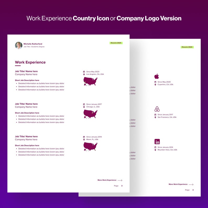 Canva Resume Template C-level Pack (resume&business Cards) - Etsy