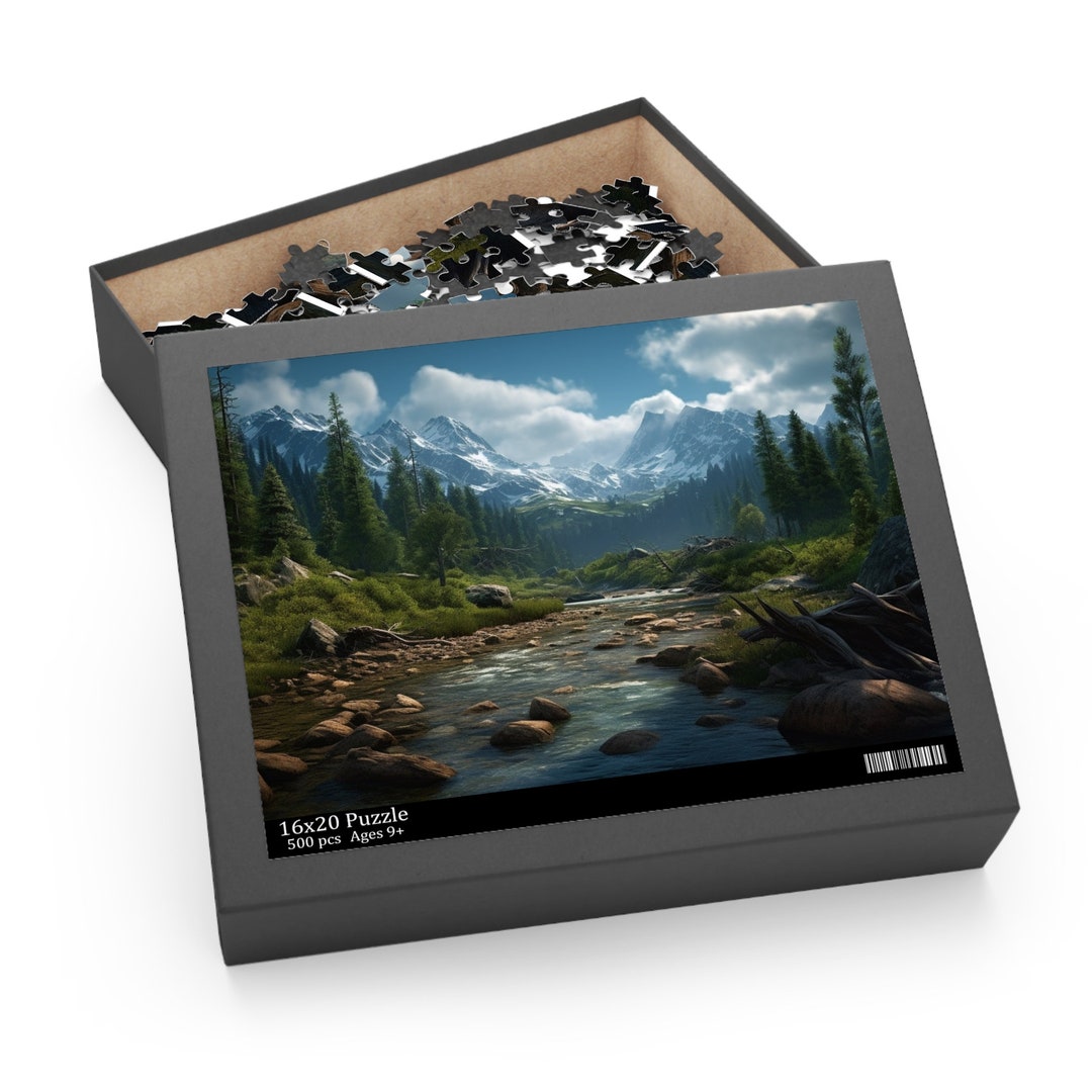 Scenic Jigsaw Puzzle Beautiful Forest and River 120, 252 & 500 Pieces ...