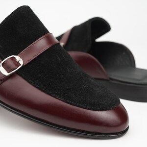 Apron Toe Suede Aniline Backless Loafer Slip-on Mule Shoes for Men ...