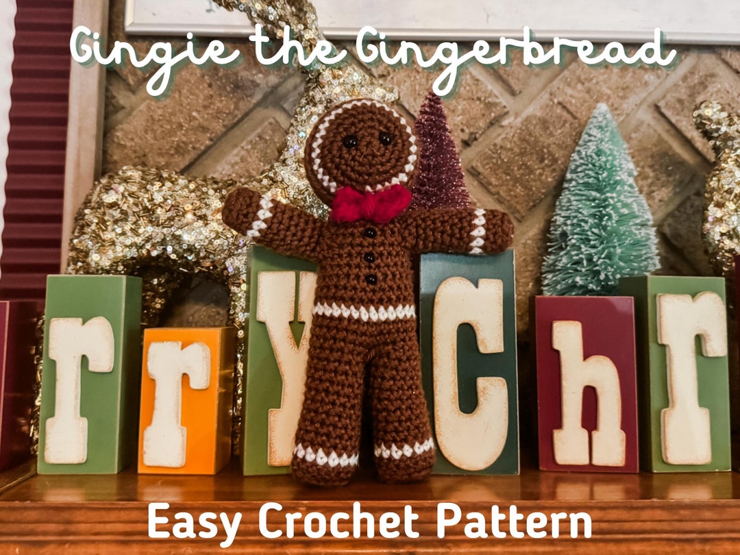 Gingie the Gingerbread Crochet Pattern – Gingerbread Man, Woman, Boy ...