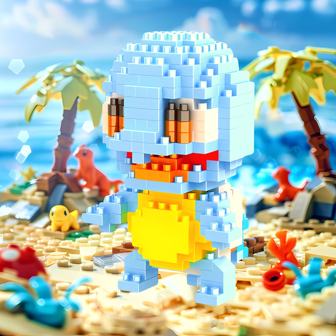 Pokemon Squirtle Mini Brick Set With 330 Pieces and Instructions Ages ...