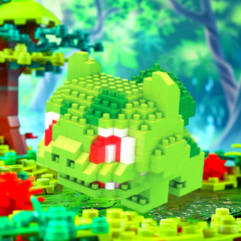 Pokemon Bulbasaur Mini Brick Set 313 Piece Brick Building Set - Etsy