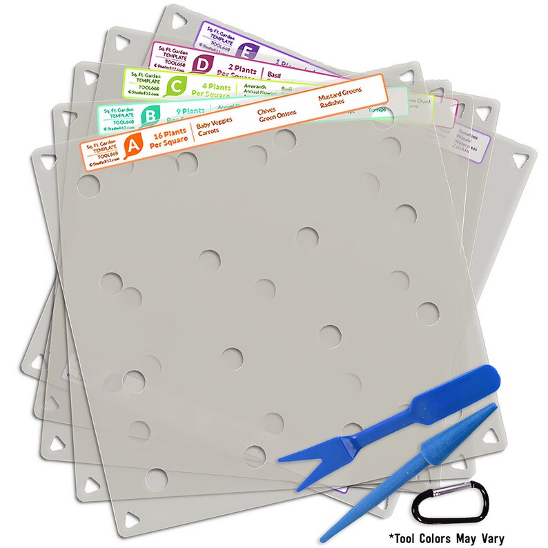 Square Foot Gardening Seed Planting Template Set USA Made Reusable Seed ...