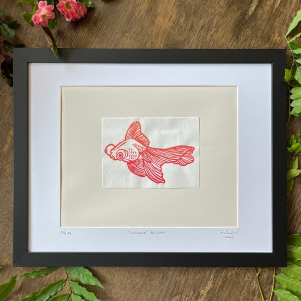 Fish Linocut - Etsy