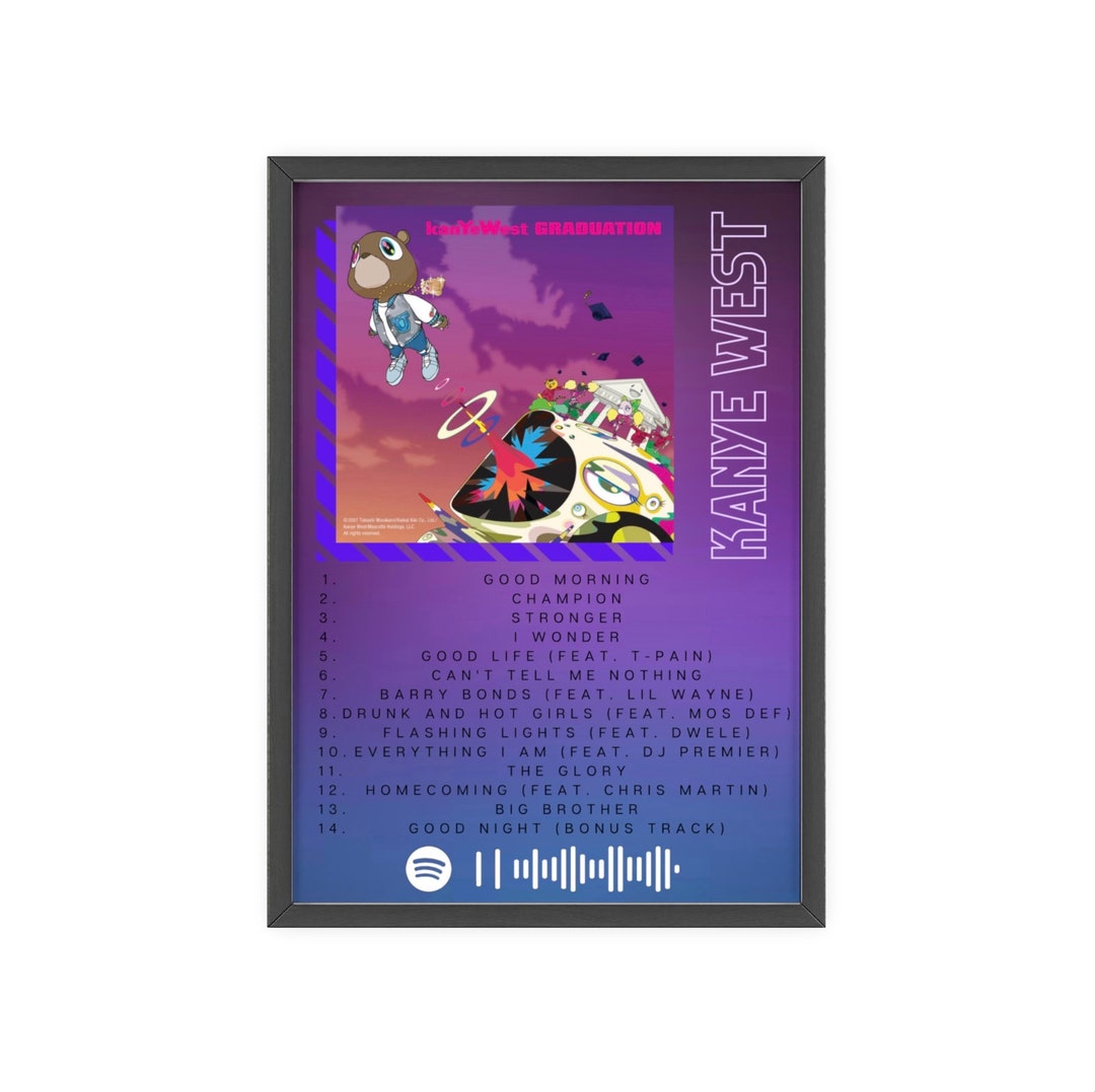 Kanye West Graduation Poster | Wall Decor | Music Gifts | Album Poster ...