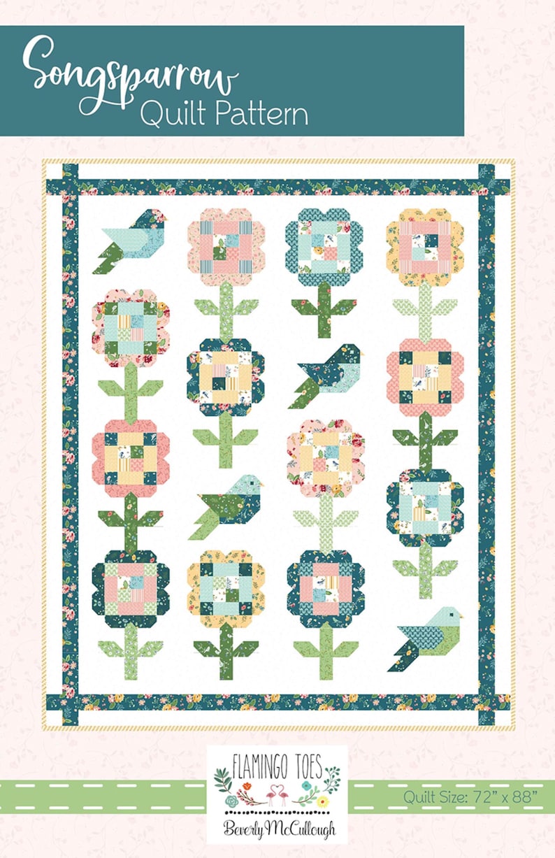 Melody Song Sparrow Quilt Kit 72x88. Kit is Made Using the Melody ...