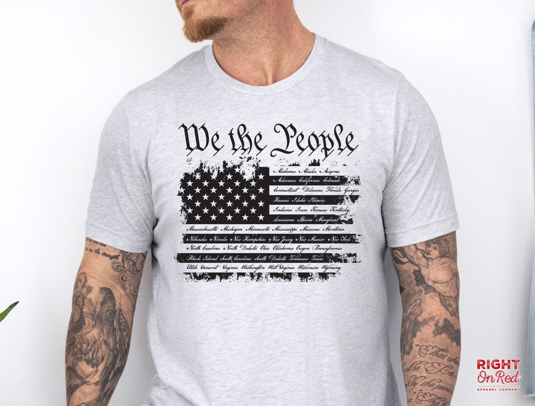 We the People Shirt, American Flag Shirt, America T-shirt Women, USA T ...