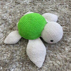 2in1 Crochet Giant & Large Turtle Pattern, Amigurumi, Jumbo Crochet Sea ...