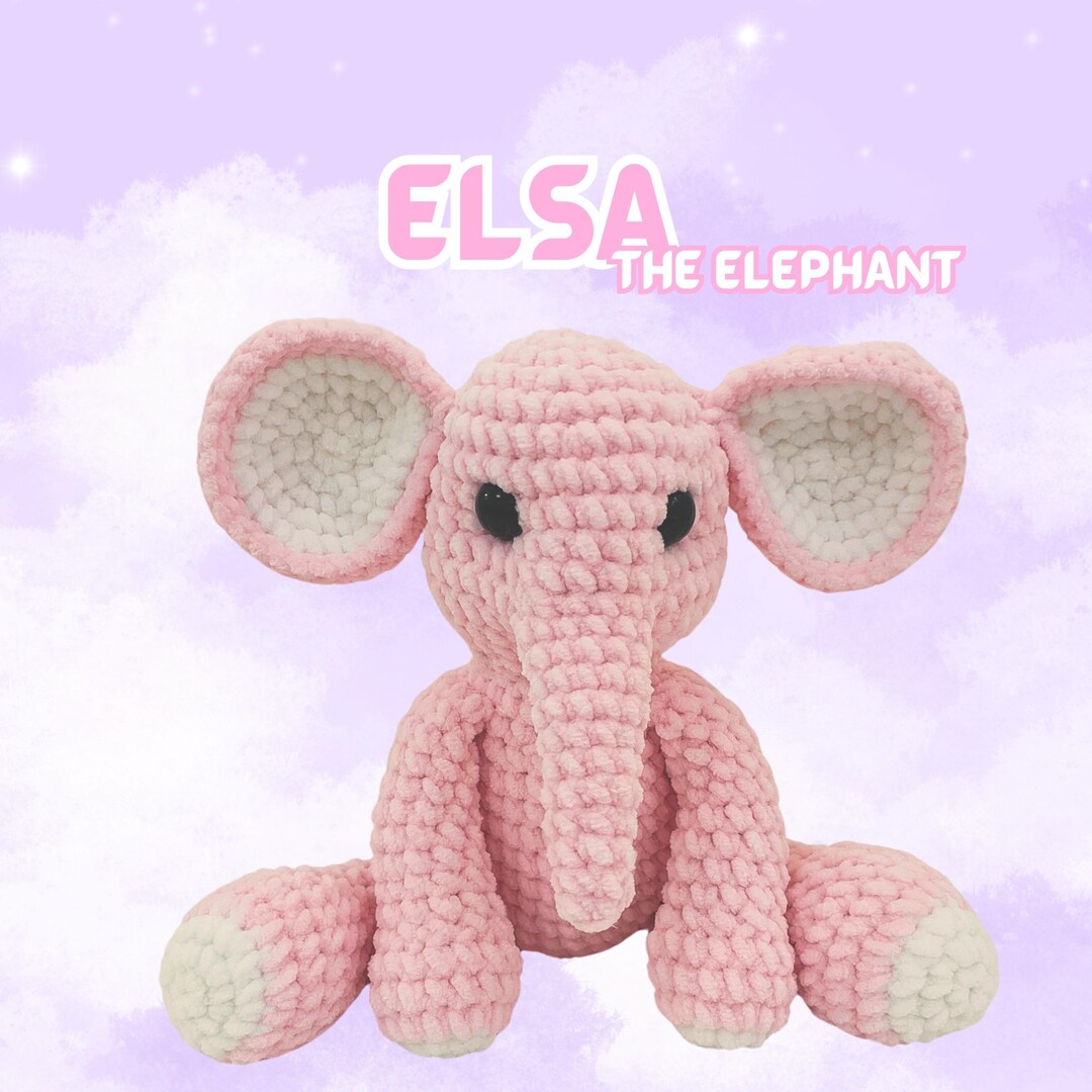 Low Sew Crochet Elsa the Elephant Pattern, Amigurumi Pattern, Crochet ...