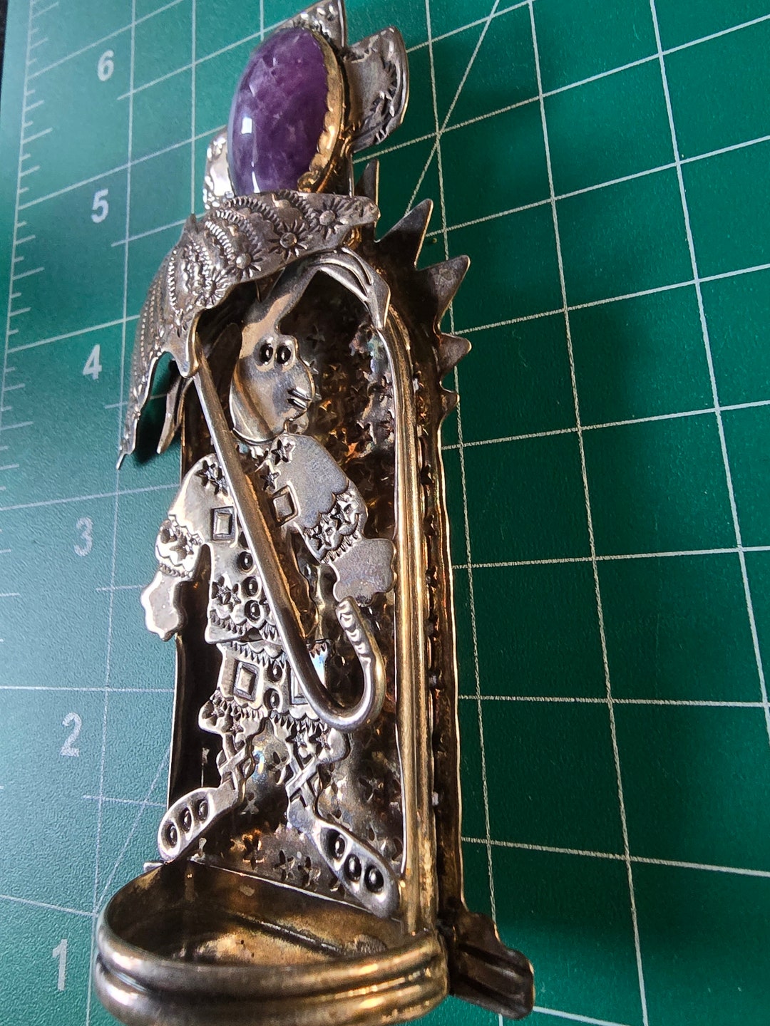 Navajo Brooch: Bunny in the Rain With Charoite, Grady Alexander - Etsy