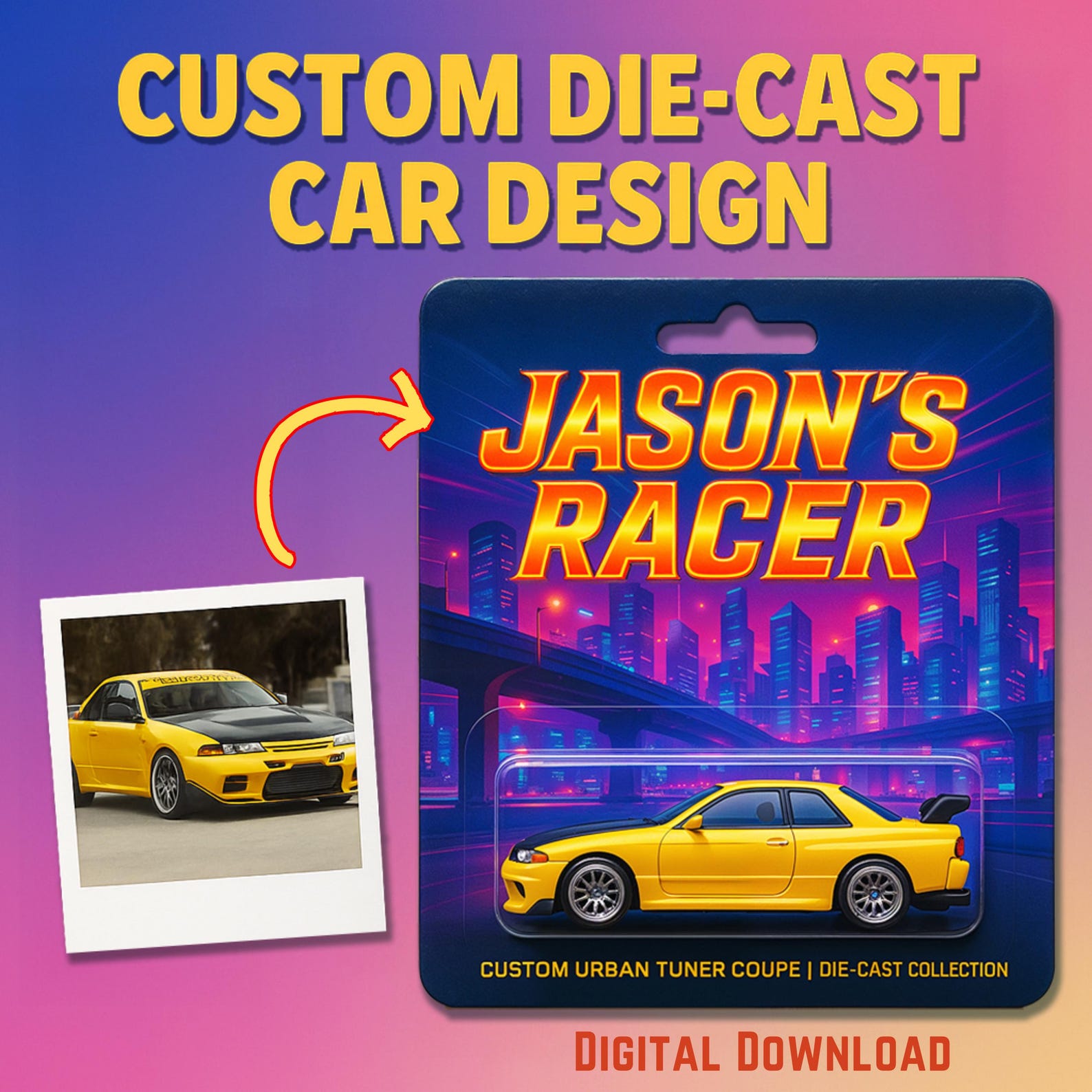 Custom Toy Car Design | Personalized Toy Vehicle | Gift for Him | Die ...
