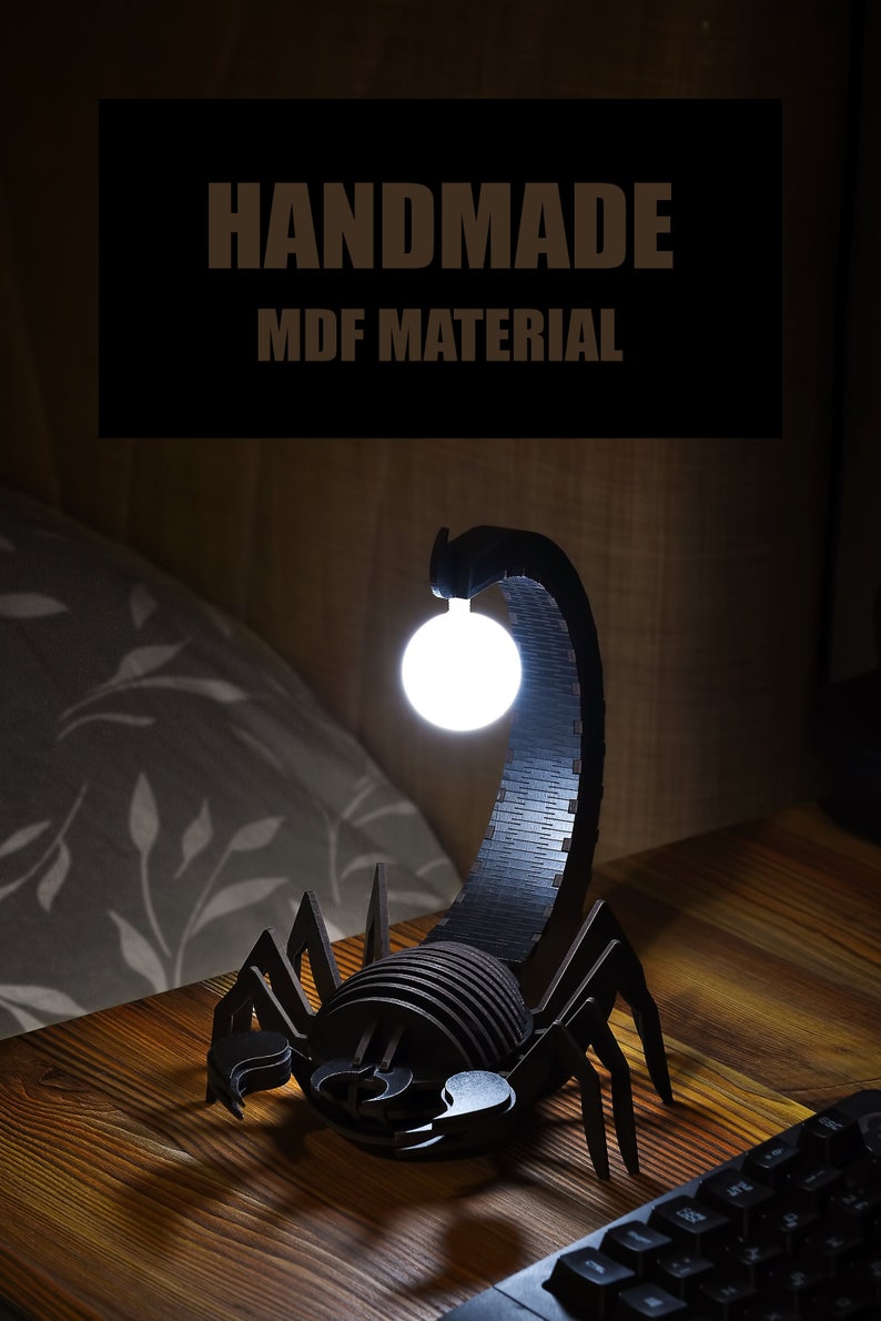Laser Cut Scorpion Design Desk Lamp & Night Lamp / Unique Lighting ...