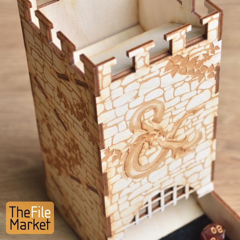 Dice Tower - Laser Cut Files - DXF,SVG,AI - Dnd Game - Etsy