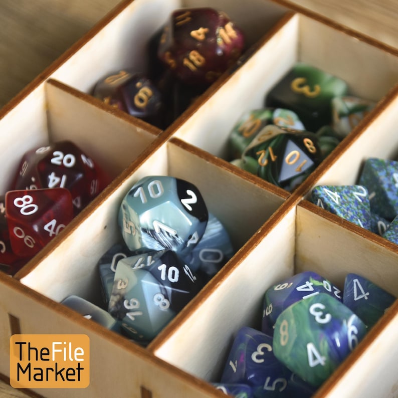Dice Box - Laser Cut Files - DXF,SVG,AI - Dnd Game - Etsy