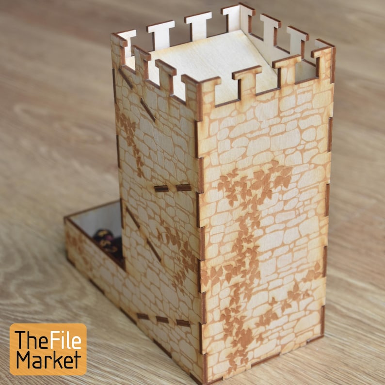Dice Tower - Laser Cut Files - DXF,SVG,AI - Dnd Game - Etsy
