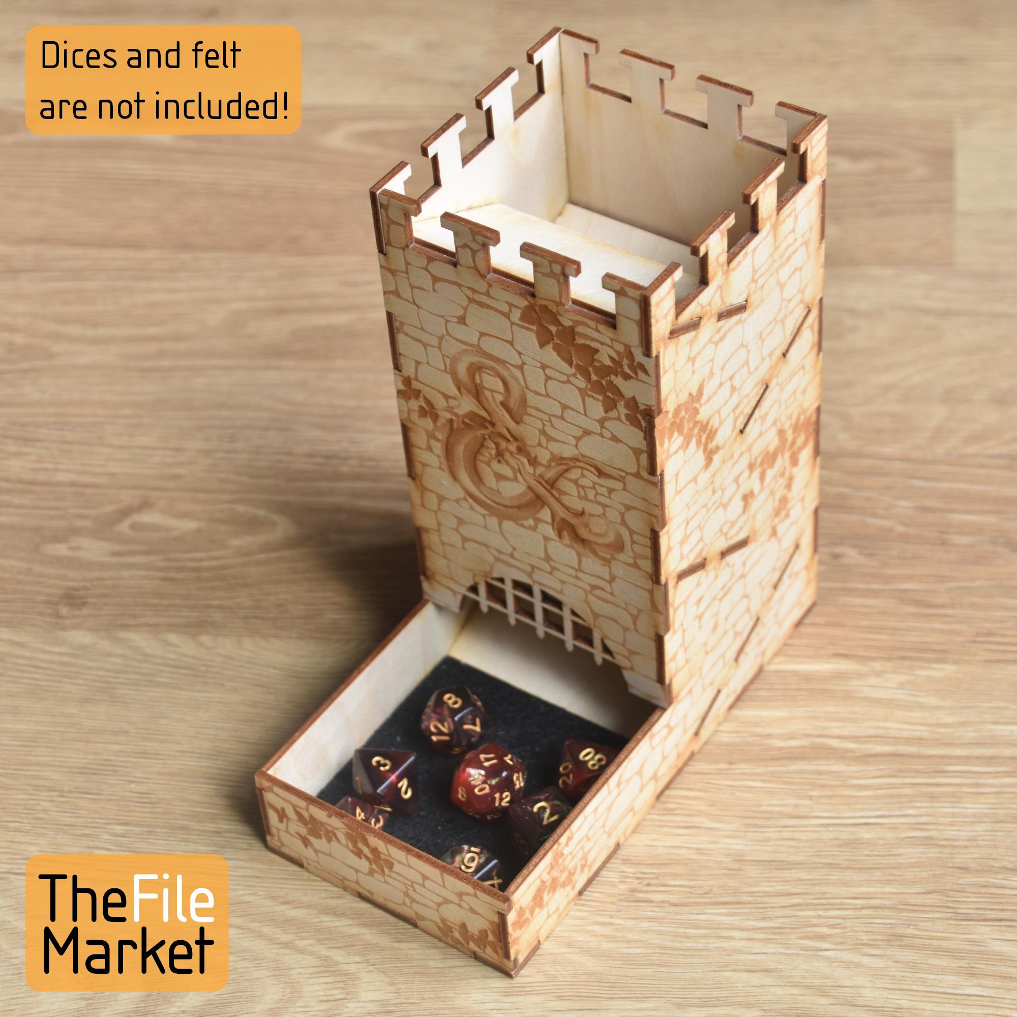Dice Tower - Laser Cut Files - DXF,SVG,AI - Dnd Game - Etsy