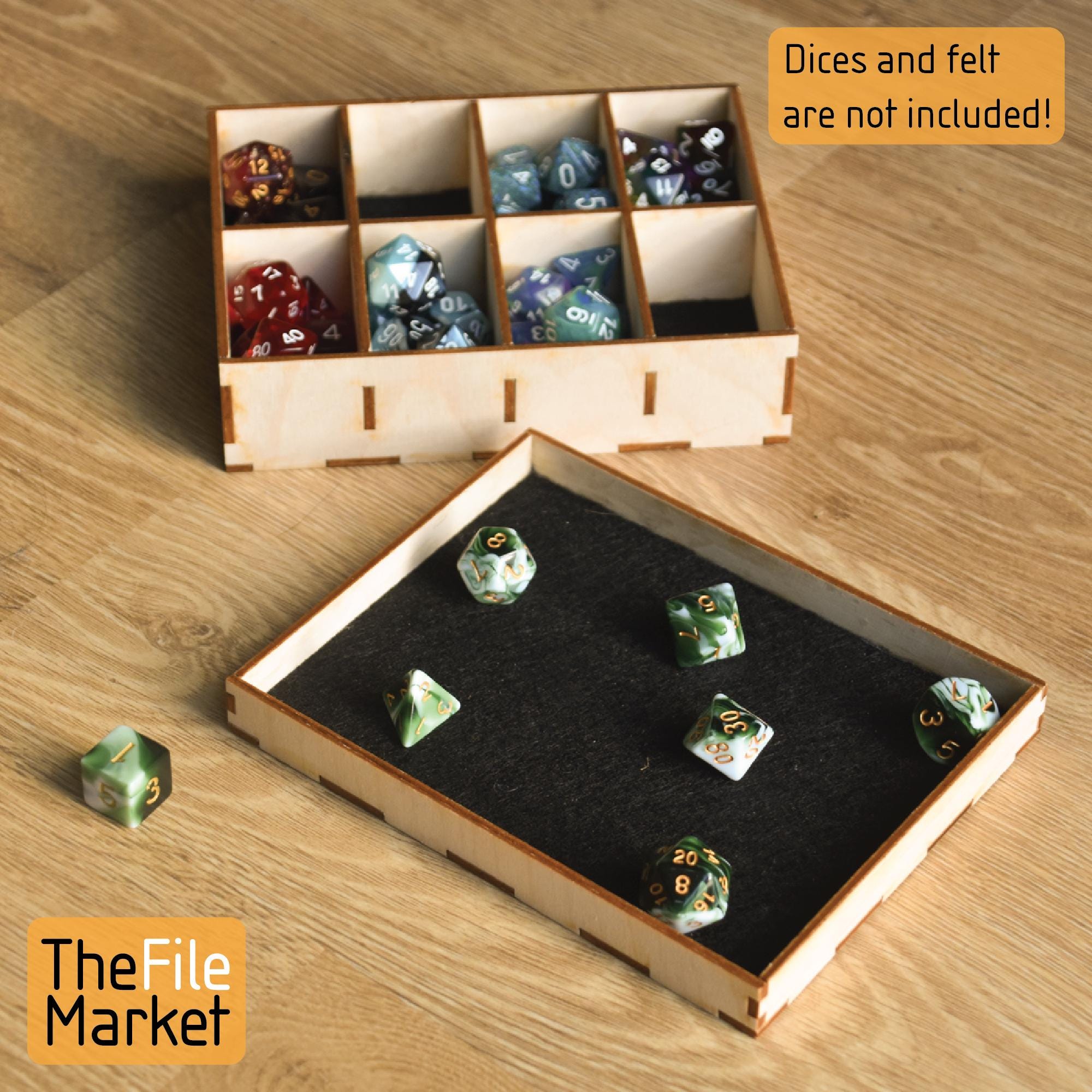 Dice Box - Laser Cut Files - DXF,SVG,AI - Dnd Game - Etsy