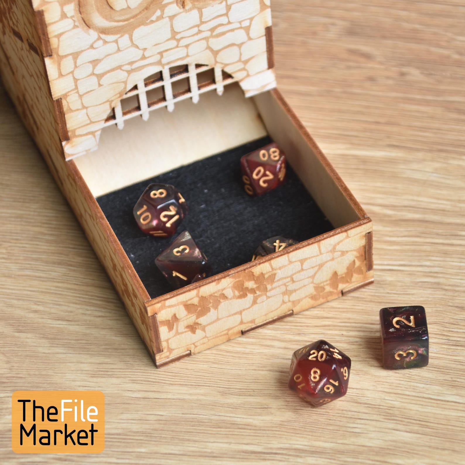 Dice Tower - Laser Cut Files - DXF,SVG,AI - Dnd Game - Etsy