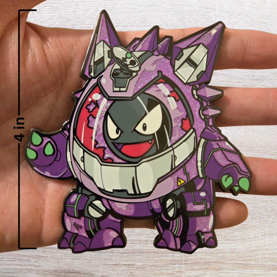 Ghastly Gengar Mecha Suit - *LIMITED RUN* Sparkly Shiny Pokemon Enamel ...