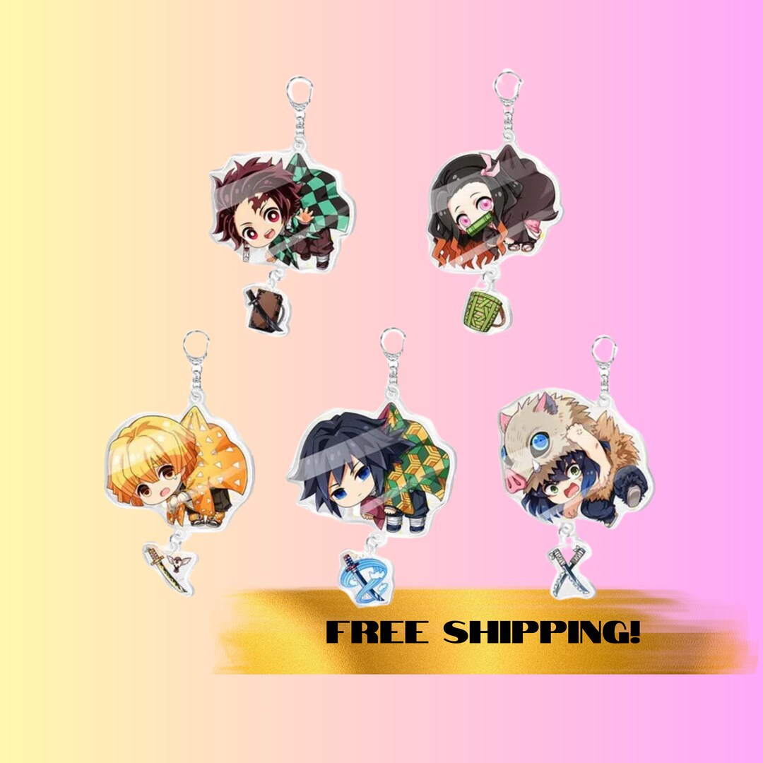 Demon Slayer Keychain Merch Chibi, Tanjiro Anime Keychain, Great Gift ...