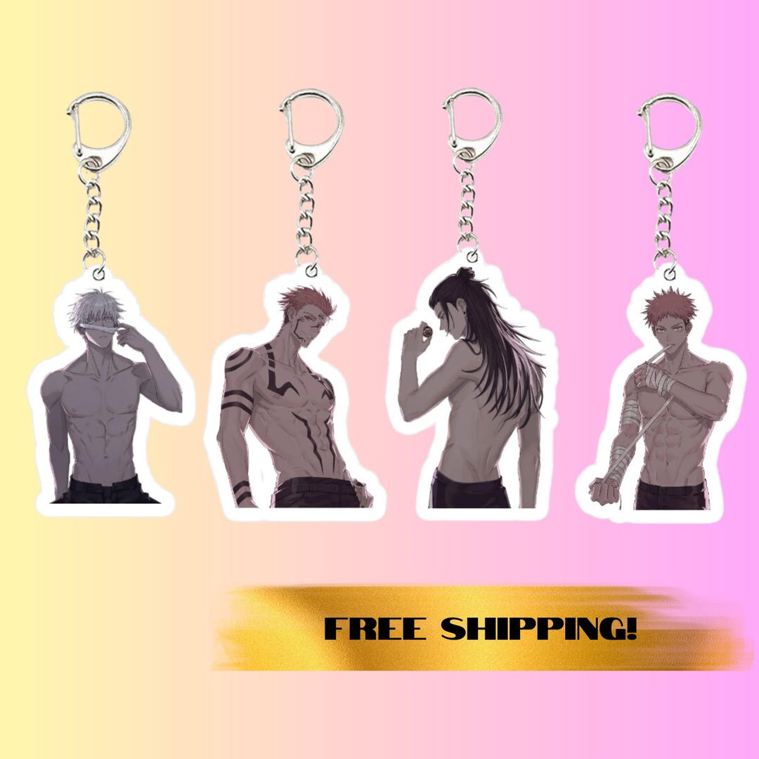 JJK Keychains Anime - Yuji Itadori, Sukuna, Gojo, Geto Jujutsu Kaisen ...