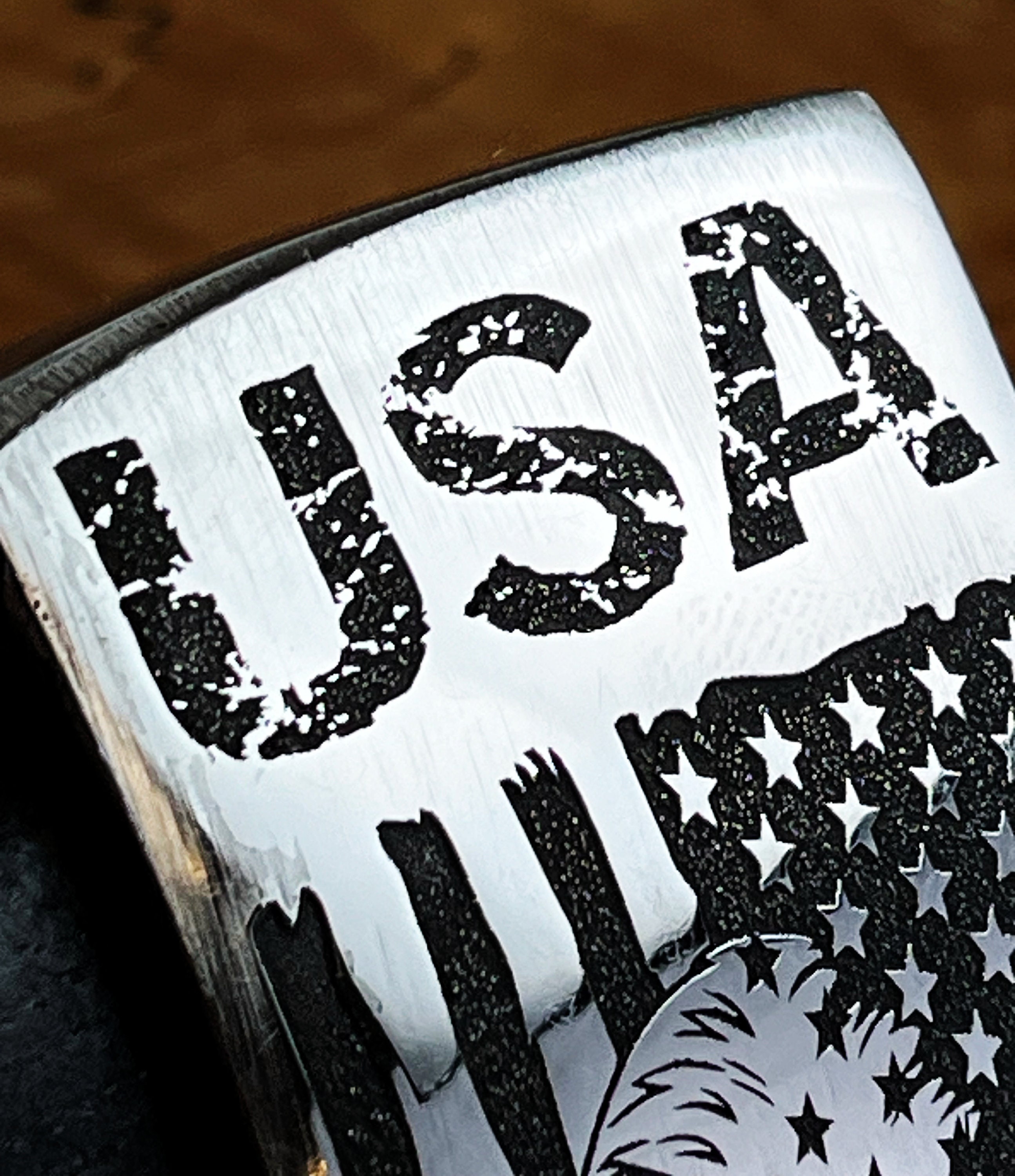 Heritage Laser Etched Hatchet With USA American Flag Bald Eagle - Black ...