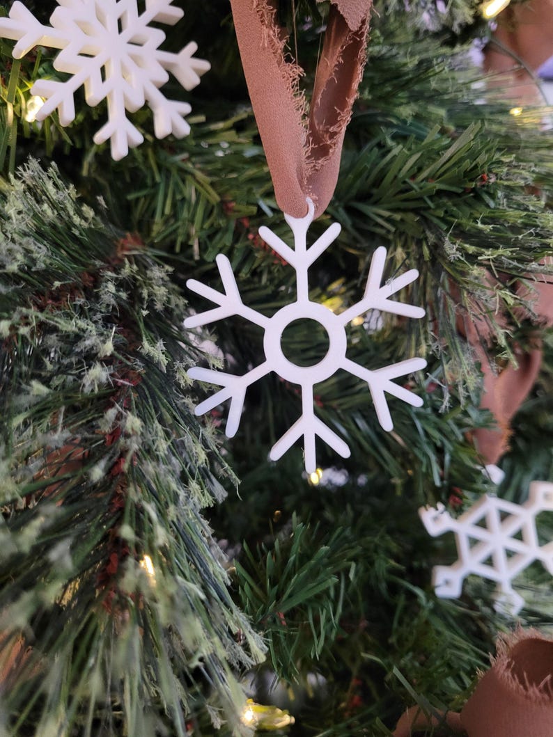 Snowflake Christmas Ornaments X8 - Etsy