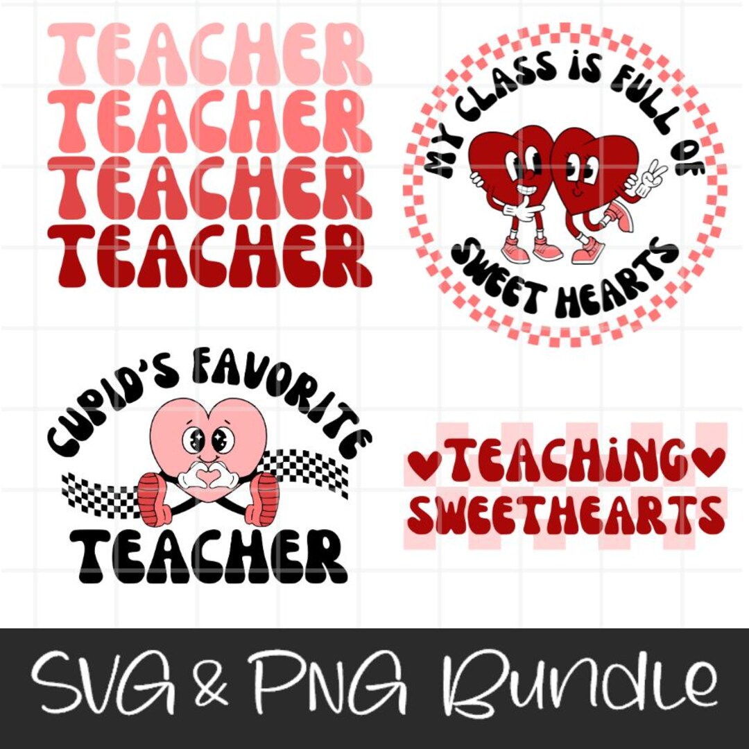 Teacher Valentines SVG, Teacher Valentines PNG, Valentine, Valentines ...