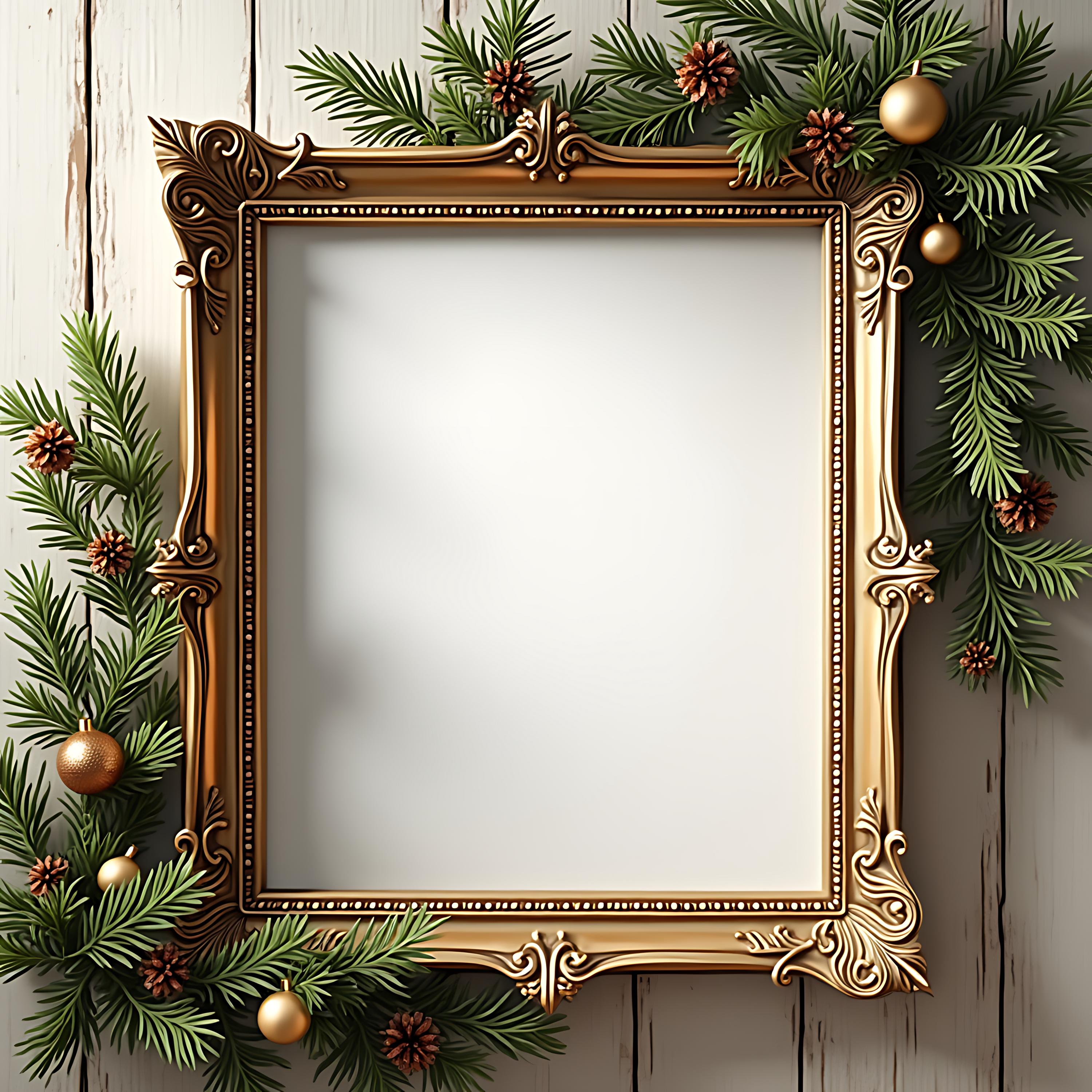 Realistic Christmas Frame Mockup | PSD Mockup | Print Mockup | Wall Art ...
