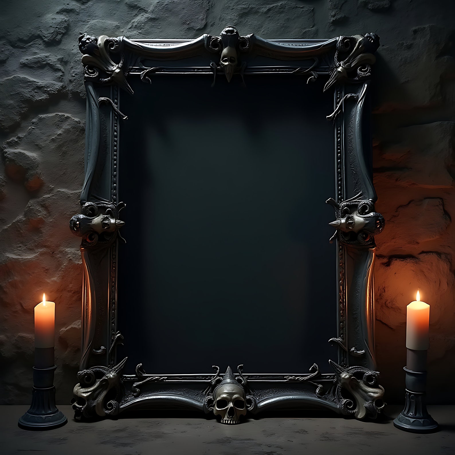 Gothic Dark Frame Mockup | Gothic Home Decor | Gothic Decor | Gothic ...
