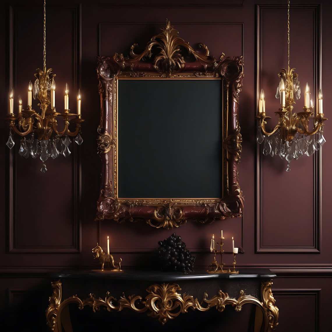 Dark Mahogany Baroque Frame | Gothic Frame | Gothic Picture Frame ...