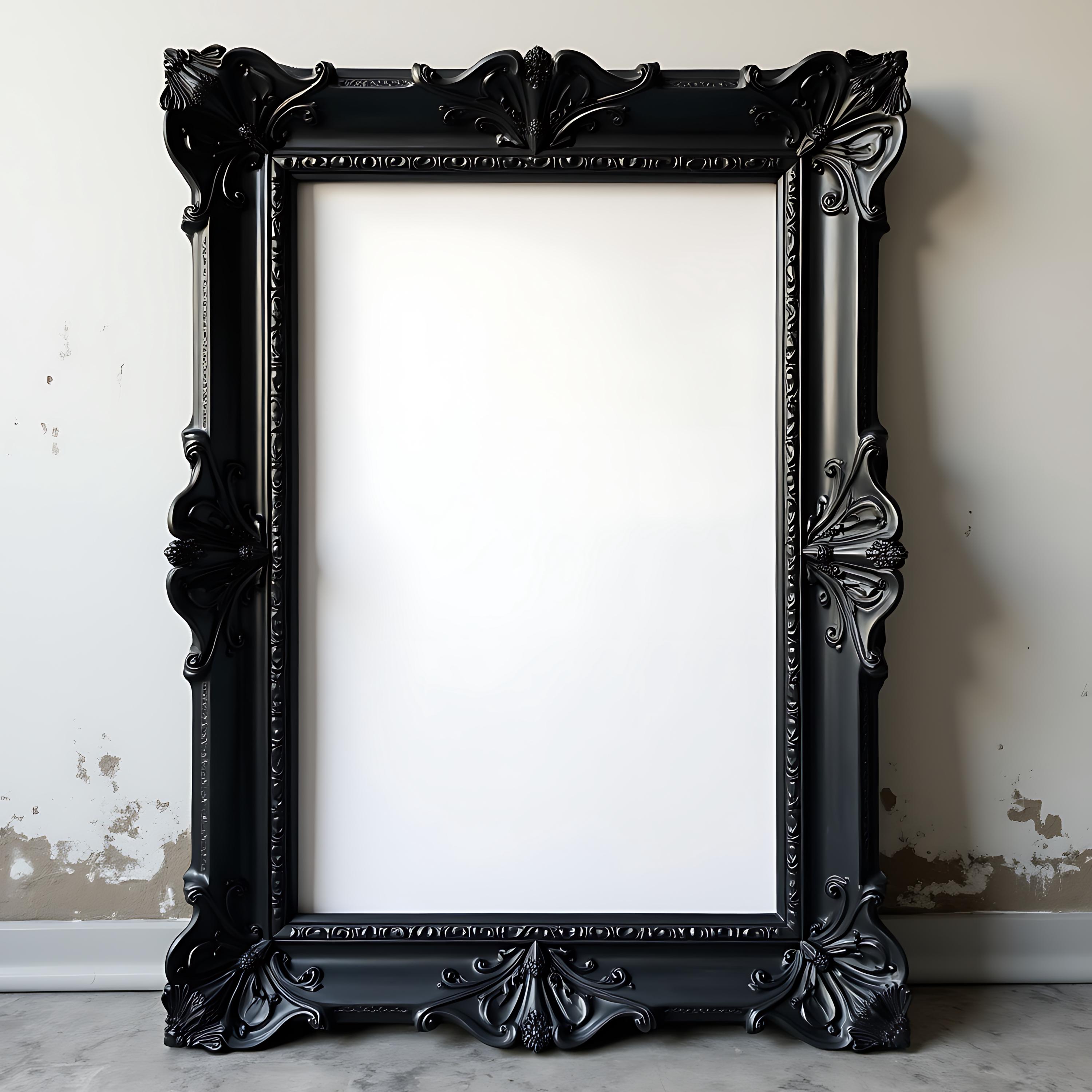 Black Gothic Frame Mockup | Black Frame | Gothic Frame | Single Frame ...