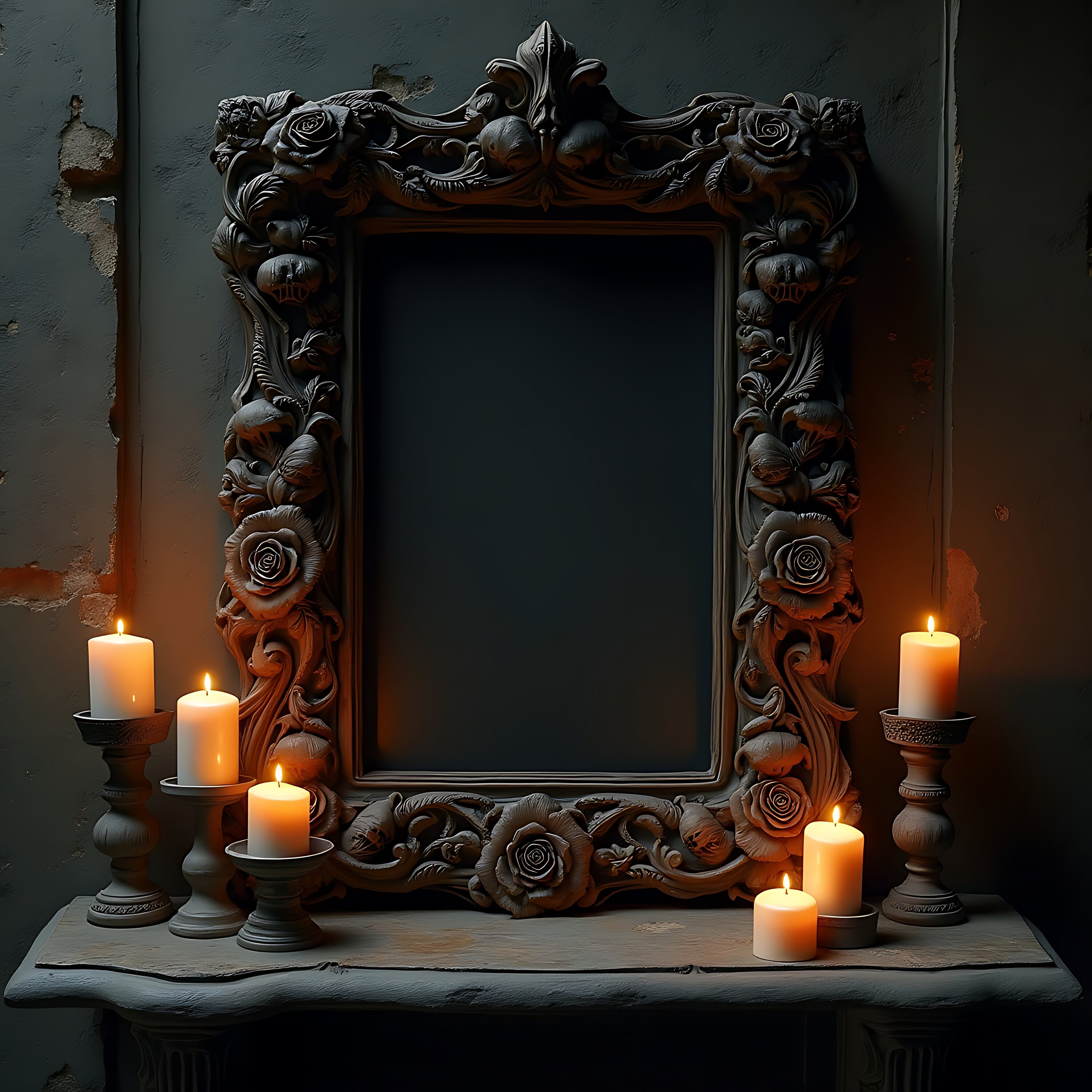 Gothic Dark Frame Mockup | Gothic Home Decor | Gothic Decor | Gothic ...