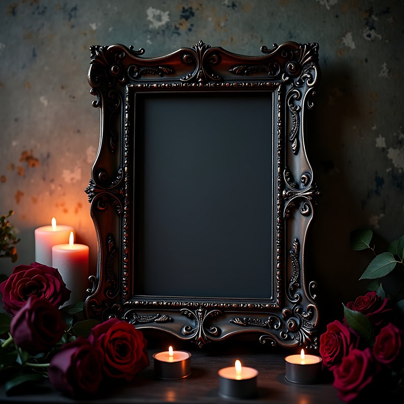 Baroque Frame Gothic Frame Vintage Frame Wall Art Frame Goth Frame Instant Download Wall Decor ...
