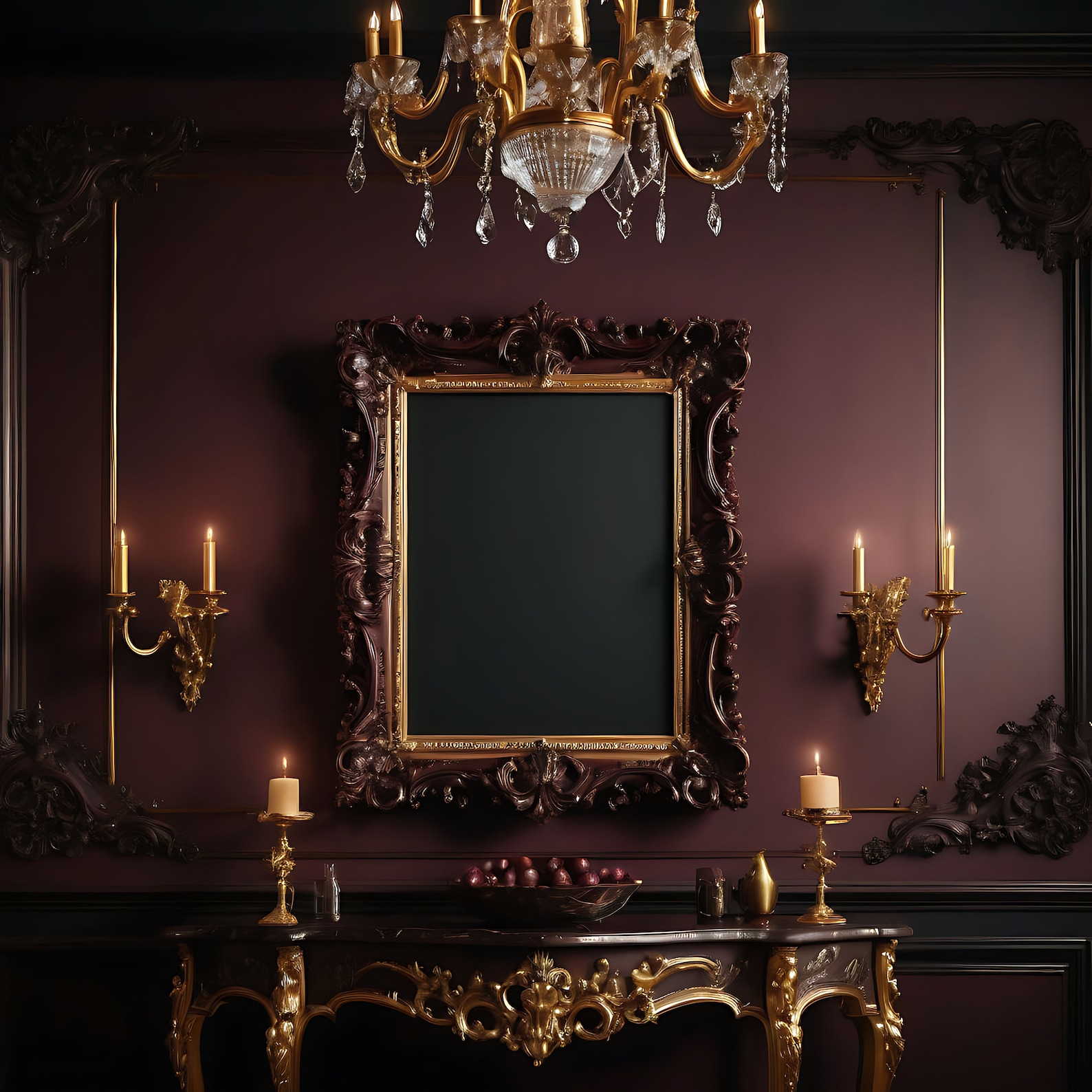 Dark Mahogany Baroque Frame | Gothic Frame | Gothic Picture Frame ...